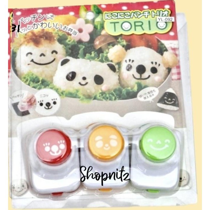 Jual Nori Puncher 3 Face Cetakan Bento Seaweed Food Mold Vegetable ...
