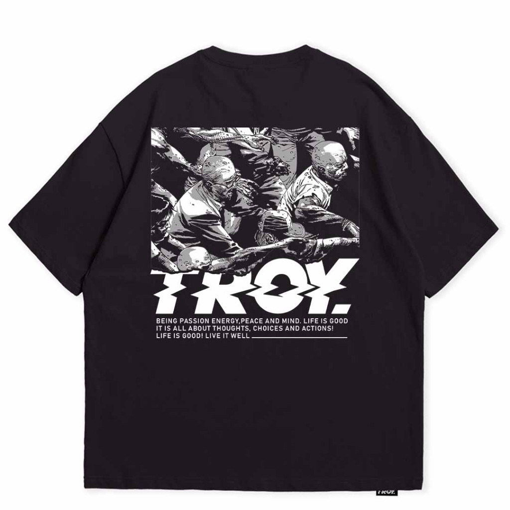 Jual Troy Company Tshirt Oversize Hitam Demonstration OV 2540 | Shopee ...