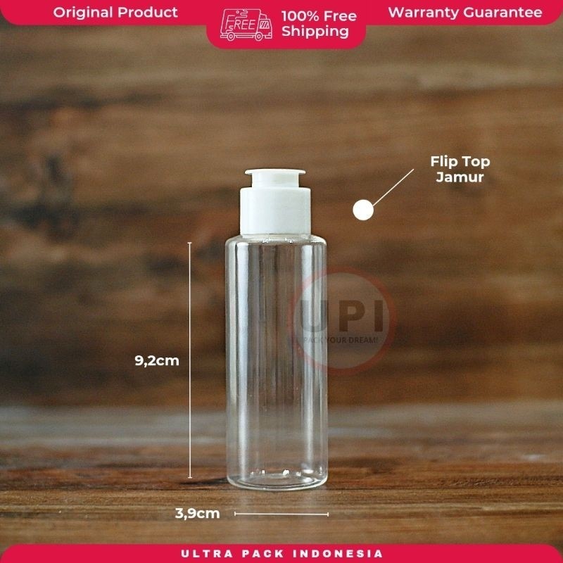 Jual Kemasan Botol Fliptop Isi Ulang - BOTOL PET RF 100ML CLEAR + FLIP TOP JAMUR PUTIH | Shopee ...