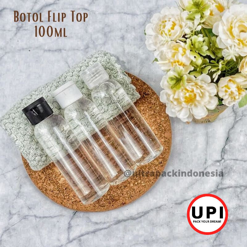 Jual Kemasan Botol Fliptop Isi Ulang - BOTOL PET BR 100ML + FLIP TOP | Shopee Indonesia