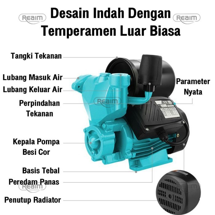 Jual Reaim Pompa Air Otomatis Pompa Pendorong Tekanan Air Booster Pump ...