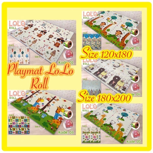 Jual Playmat Baby/Playmate Bayi Roll/Gulung Size 120x180Tebal 1 cm ...