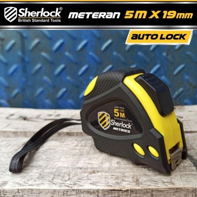 Jual Meteran Sherlock Auto Lock Metrics 5 Meter | Shopee Indonesia
