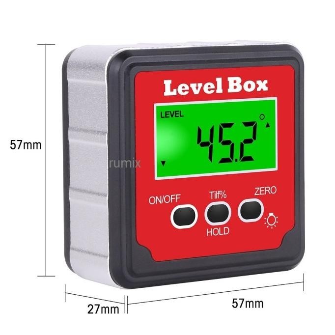 Jual Inclinometer Digital Alat Ukur Sudut Kemiringan Slope Level Box ...