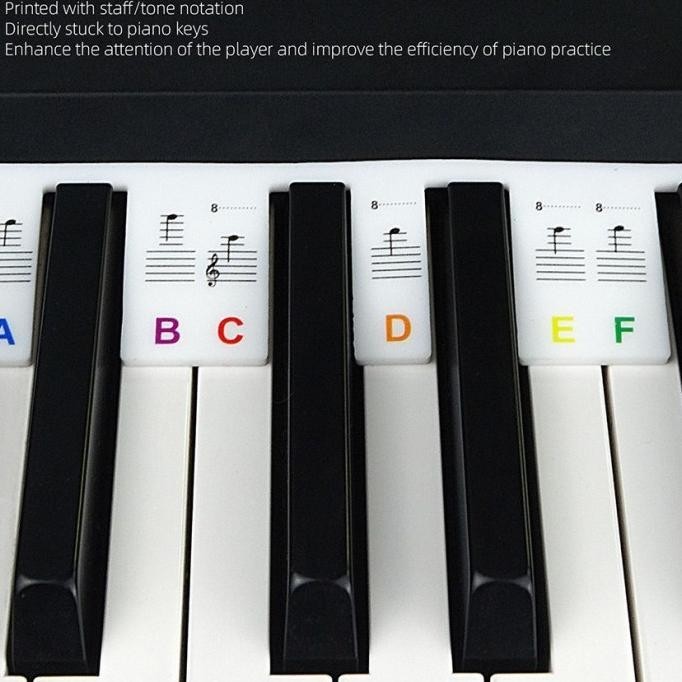 Jual Premium Silikon Label Tuts Piano Keyboard Stiker Sticker Piano ...