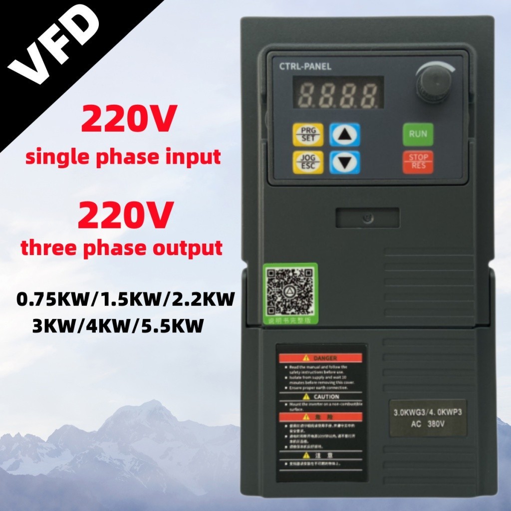 Jual 220V Inverter Konverter Penggerak Frekuensi Variabel VFD Ekonomis 1,5 KW 2,2 KW 3KW 4KW 5 ...