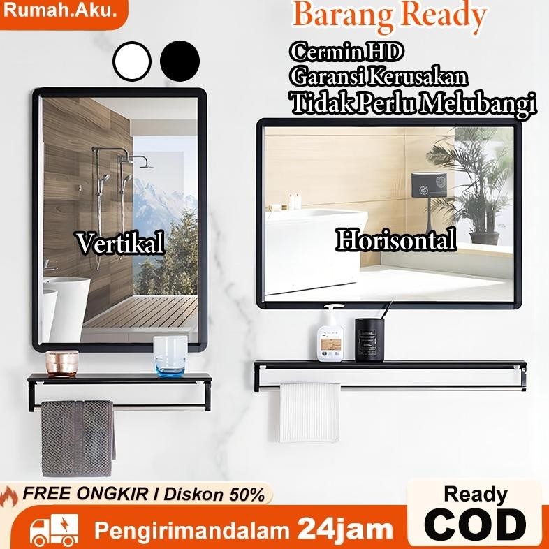 Jual RA Cermin Kamar Mandi 60*80CM Cermin Perseg Cermin Dinding Anti ...