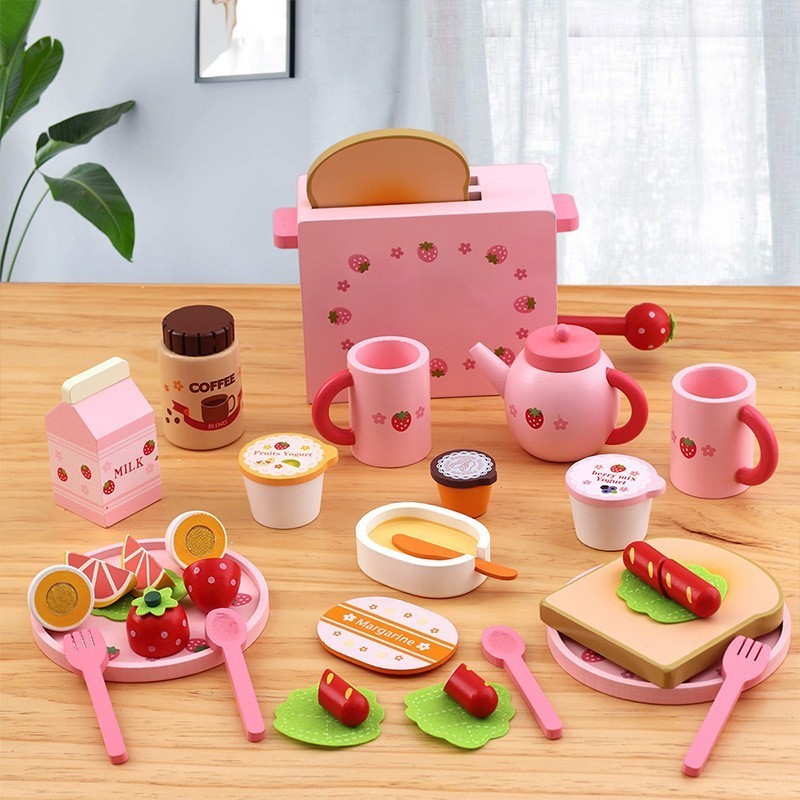 Jual Mother Garden Bread Toaster Wooden Toy mainan edukasi kayu mesin ...