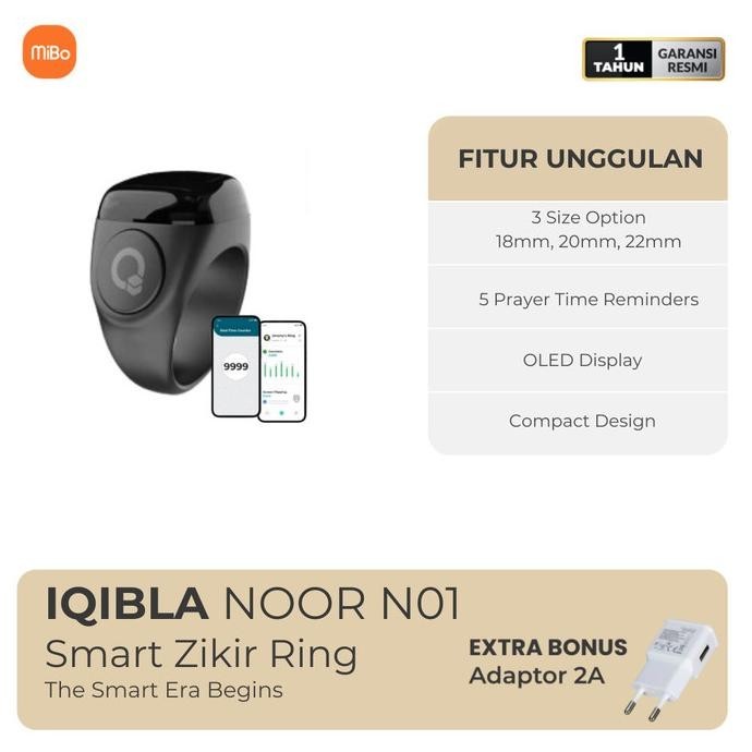 Jual iQibla Zikr Smart Ring NOOR N01 Cincin Tasbih Muslim Digital . | Shopee Indonesia