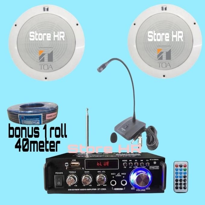 Jual Paket Speaker Ceiling Toa Zs 646R + Mic Meja Shure ( 2 Unit ...