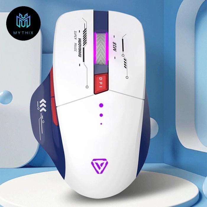 Jual Mouse Gaming Wireless M18 Rgb Ergonomic Silent Click Type-C ...