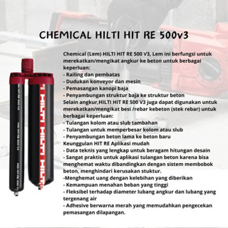Jual LEM BETON CHEMICAL LEM ANGKUR HILTI HIT RE 500 V3 ukuran 500ml ...