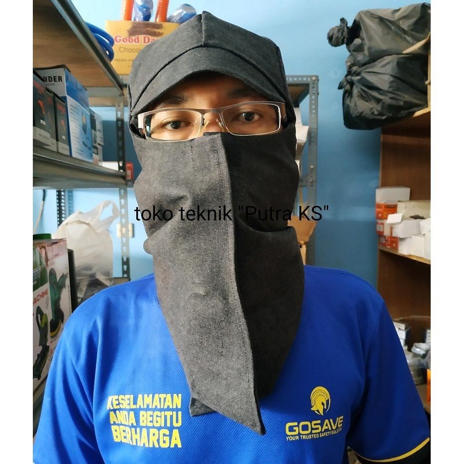 Jual Kerpus Las / Topi Welder / Topi Las / Topi Jepang Bahan Jeans ...