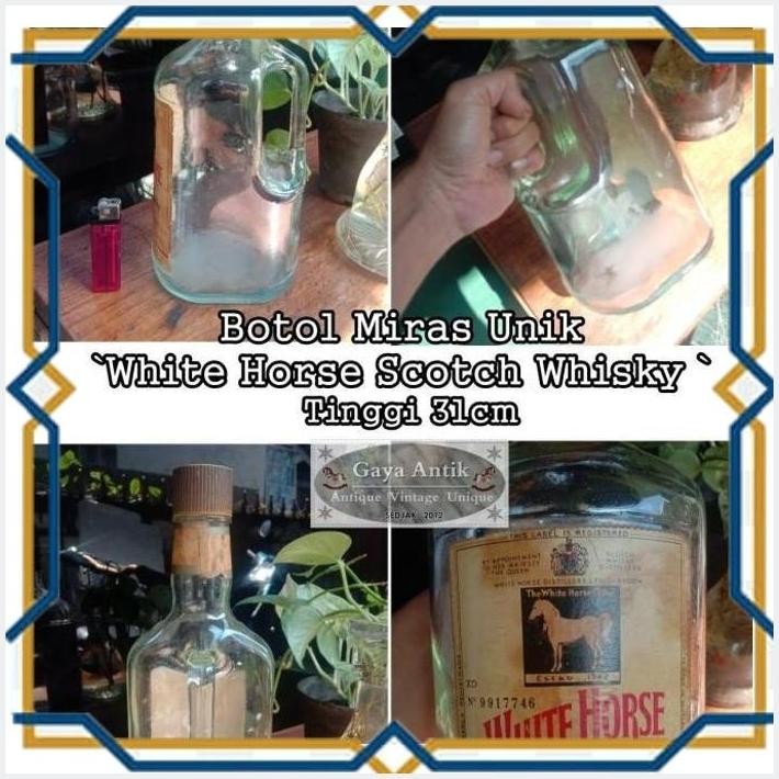 Jual [GAG] BOTOL MIRAS UNIK `WHITE HORSE SCOTCH WHISKY ` | Shopee Indonesia