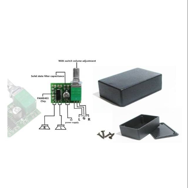 Jual Paket Kit Pam8403 Mini Amplifier Dan Box Plus Baut | Shopee Indonesia