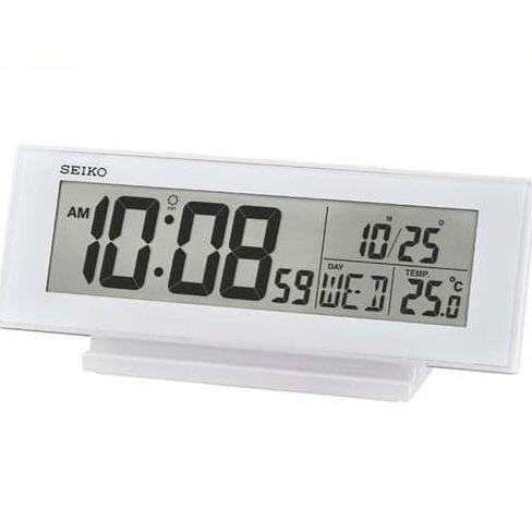 Jual Jam Meja / Digital Clock Seiko Qhl072W Putih | Shopee Indonesia