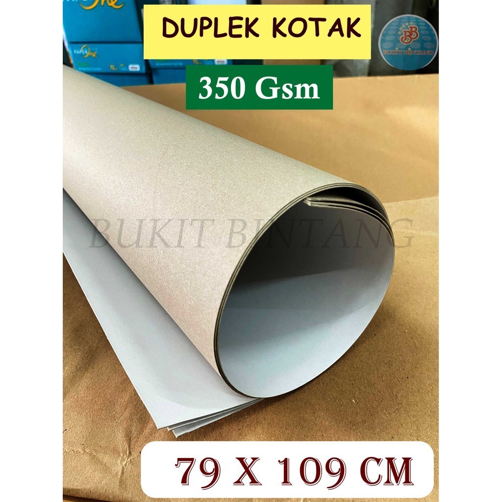 Jual Duplek Coated / Duplek Kotak 350 Gsm Ukuran Plano 79 x 109 Cm ...