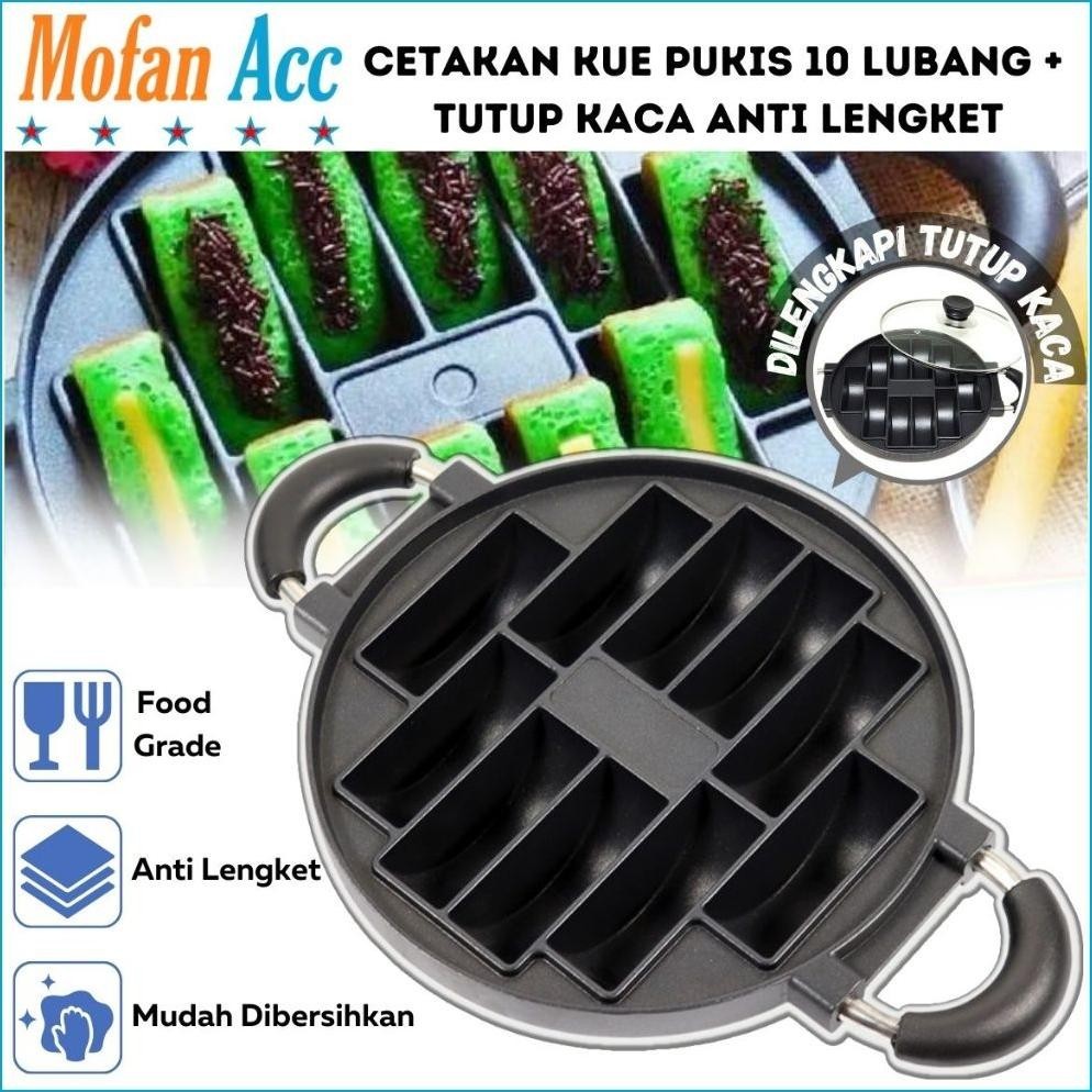 Jual Cetakan Kue Pukis Pancong 10 Lubang Dengan Tutup Kaca / Cake Pan ...