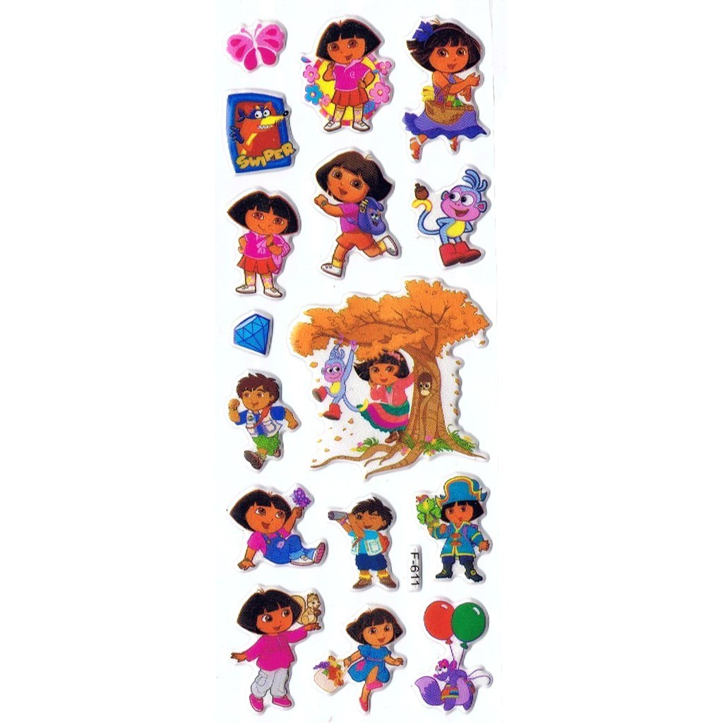 Jual SK394 Sticker Stiker Penghargaan Motivasi Anak Foam Emboss Dora ...
