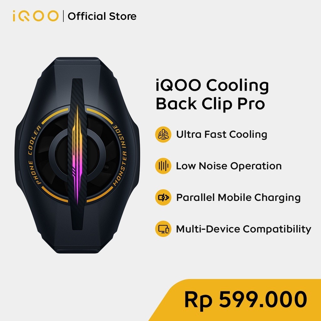 Jual vivo IQOO Original Cooling Back Clip Pro fan cooler radiator ...