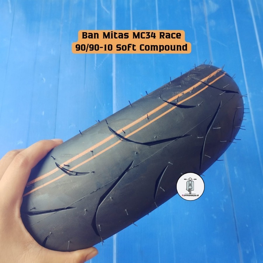 Jual Ban Tubeless Mitas MC34 Race 90/90-10 Soft Compound kembang racing Utk PTS dkk Harga ...