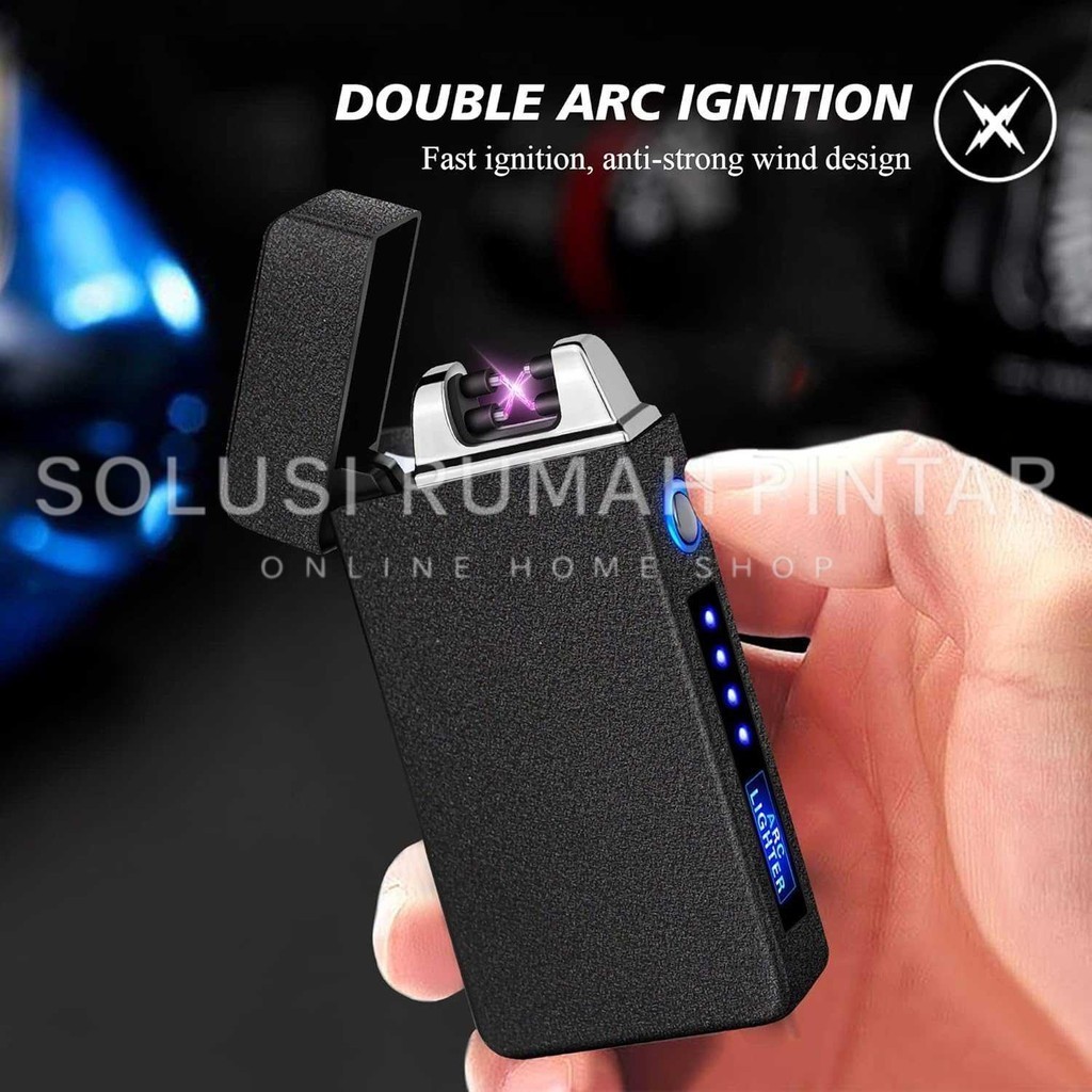 Jual Korek Api Elektrik Pulse Plasma Cross Double Arc Lighter -Firetric ...