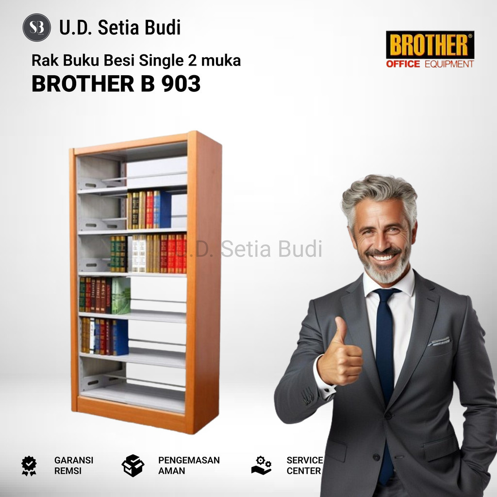 Jual Rak Buku Besi Single 2 Muka Brother B-903 | Shopee Indonesia