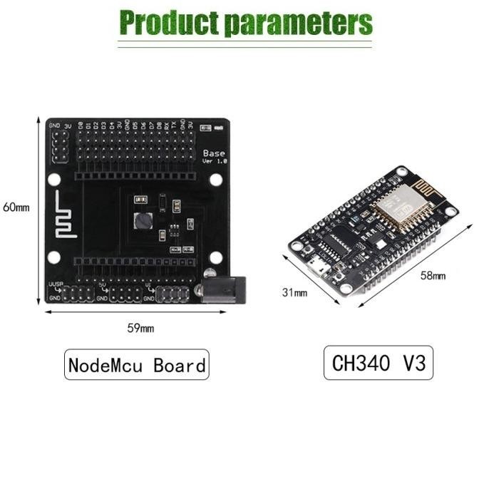 Jual Premium ESP8266 NodeMcu V3 Lua WIFI Module LoLin LUS BaseBoard Expansion Board High Quality ...