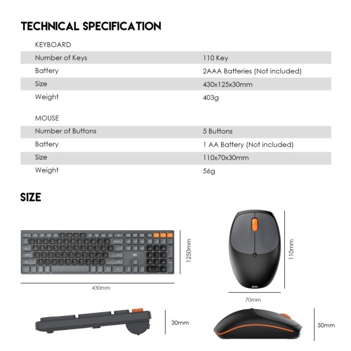 Jual Fantech Go Pop Wk895 Office Wireless Combo Keyboard Mouse | Shopee Indonesia
