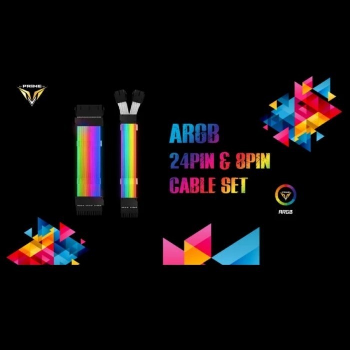Jual Terhemat Prime Argb 24 Pin Psu Cable + Argb 8 Pin Vga Cable ...