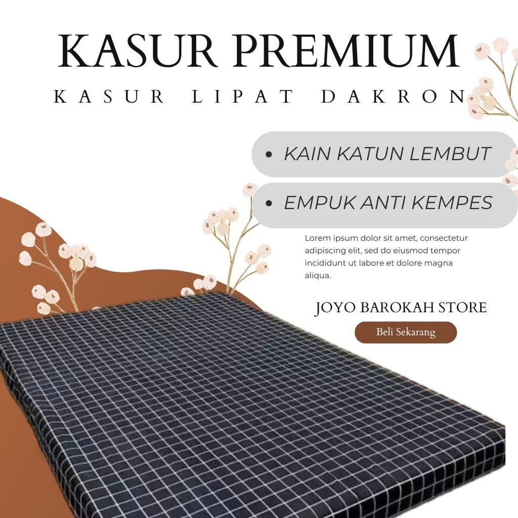 Jual KASUR LANTAI LIPAT DAKRON PREMIUM JUMBO UKURAN 170 PROMO TERMURAH ...