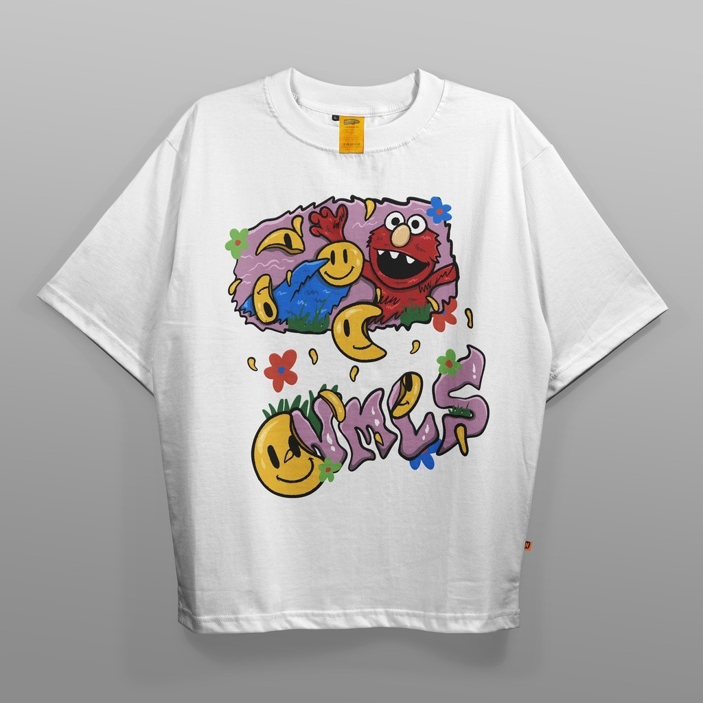 Jual Oversized T-Shirt White Oh Yeah Cotton 24s Free Sticker Nameless ...