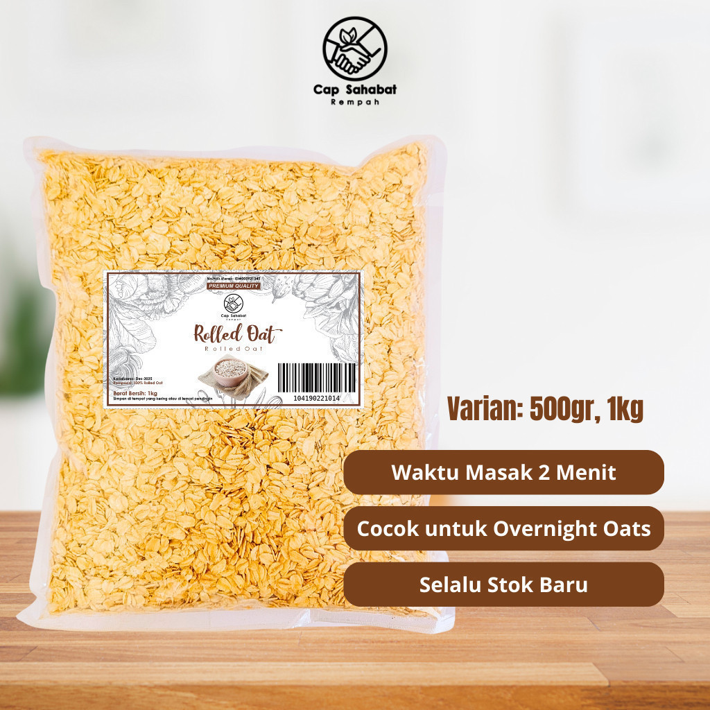 Jual Rolled Oat / Oatmeal / Gandum Utuh / Rempah / JSR 100% PREMIUM ...