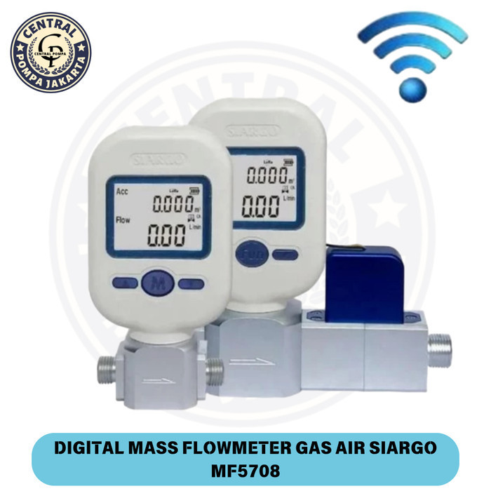 Jual Menarik Mf5708 Digital Mass Flow Meter Gas Air Flowmeter 0-100L/Min Lpm Siargo | Shopee ...