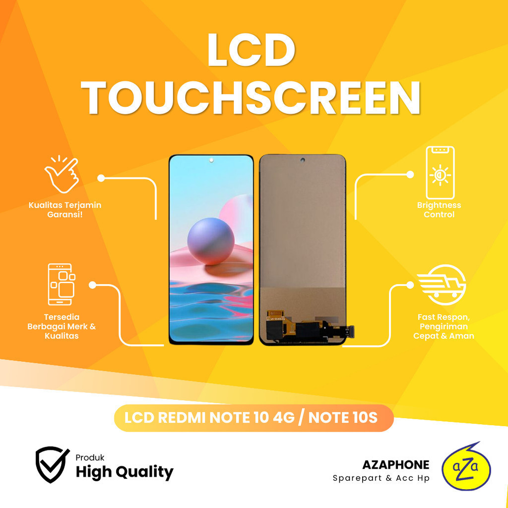 Jual Lcd Xiaomi Redmi Note 10 4G / Note 10S Black Fullset + Touchscreen ...