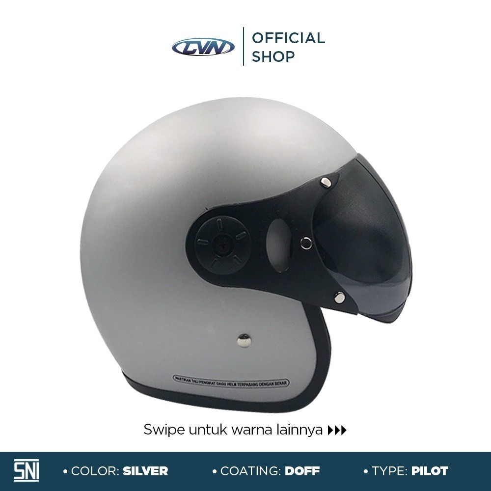 Jual Cvn - Helm Retro Pilot Pria Wanita Dewasa Sni Premium | Shopee ...