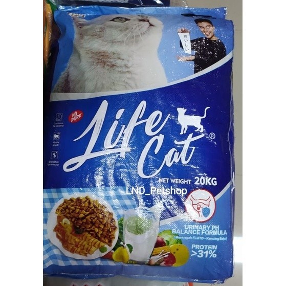 Jual MAKANAN KUCING LIFE CAT FOOD 20KG (GOSEND & GRAB) | Shopee Indonesia