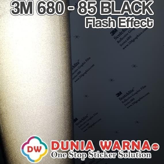 Jual 3M Scotchlite 680-85 Black Reflective Graphic Film 60Cm Stiker ...