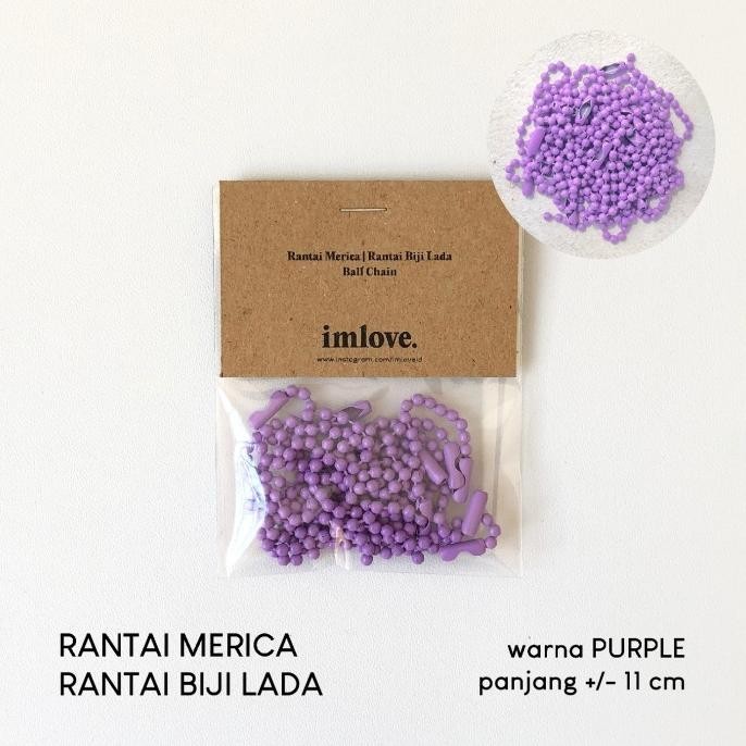 Jual Rantai Biji Lada Rantai Merica Ball Chain Rantai Kuku - Purple ...