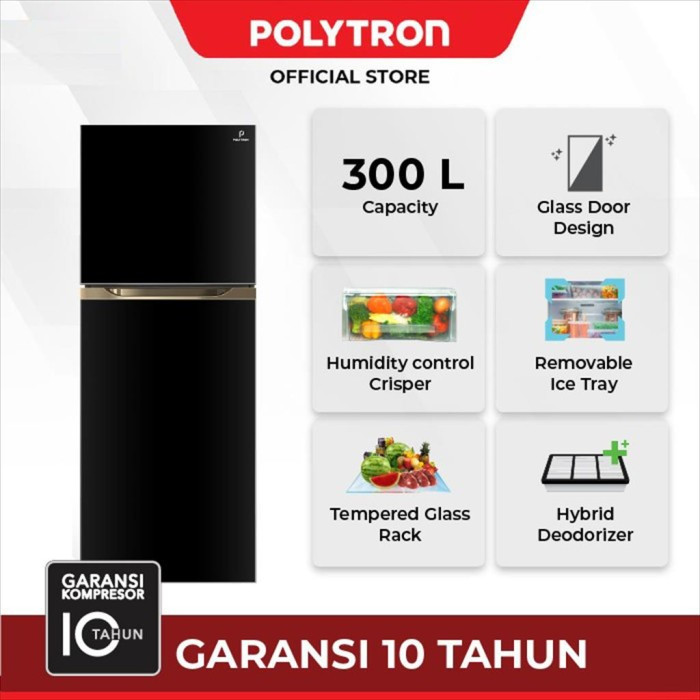 Jual Polytron Kulkas 2 Pintu PRM 430 / 430X Belleza Big Liter Inverter ...