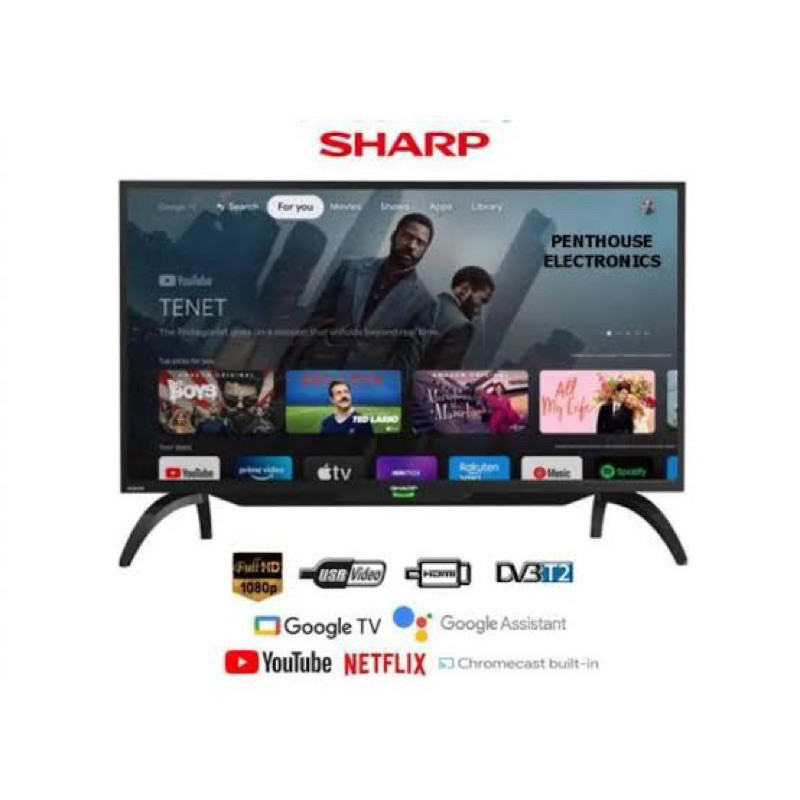 Jual LED android TV Sharp 42 Inch 2T-C42EG1i / 42EG1i Full HD Google TV ...