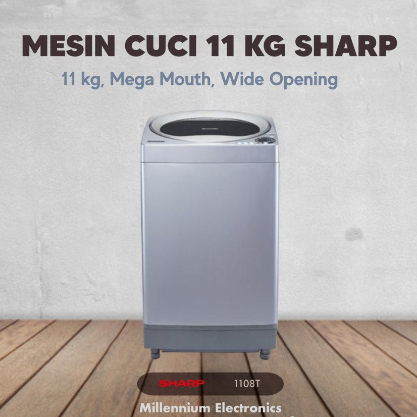 Jual Mesin Cuci Sharp 1108T-SA ESM 11 kg | Shopee Indonesia