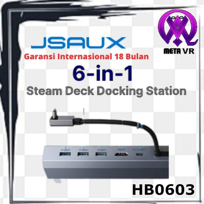 Jual Jsaux Upgraded Docking Station Hb0603 6 In 1 For Steam Deck ...