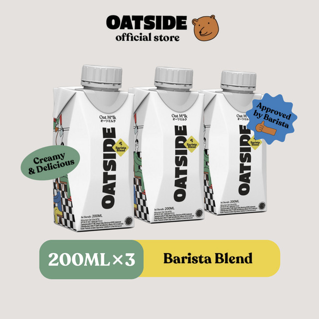 Jual OATSIDE Oat Milk Barista Blend Caps (Kemasan Tutup Botol) 200ml x ...