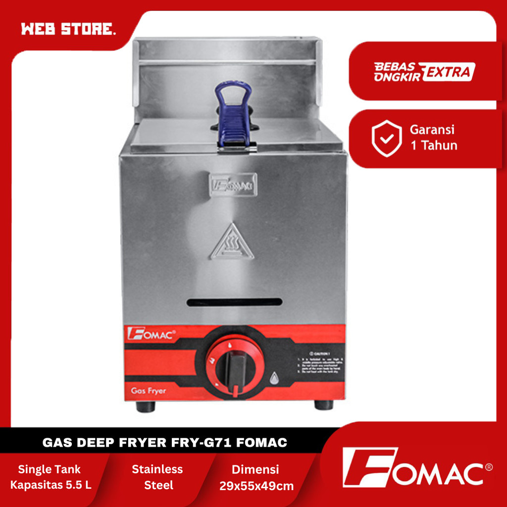 Jual Penggorengan Ayam Gas Single Tank Fryer FRY Deep Fryer G71 FOMAC ...