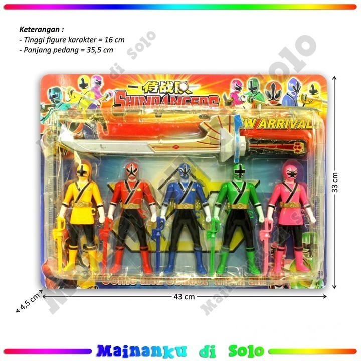 Jual [Mainanku] Mainanku Mainan Anak Figure Power Ranger 5 Pcs Dan ...