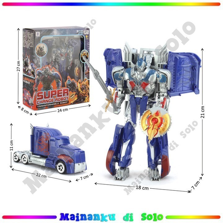 Jual [Mainanku] Mainan Robot Deform Optimus Prime Transformers Super ...