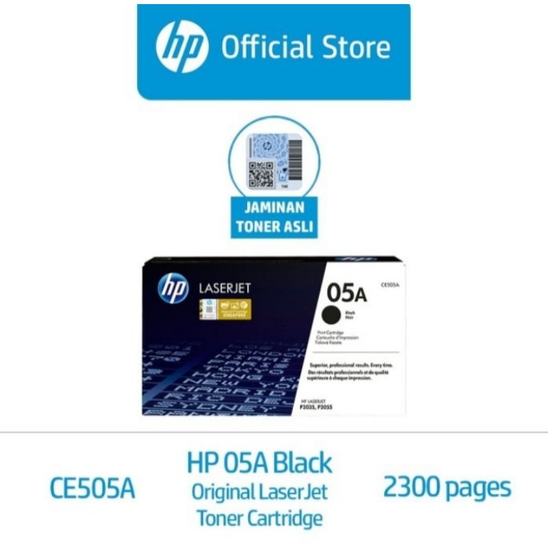 Jual toner hp laserjet 05A black cartridge (CE505A) original | Shopee ...