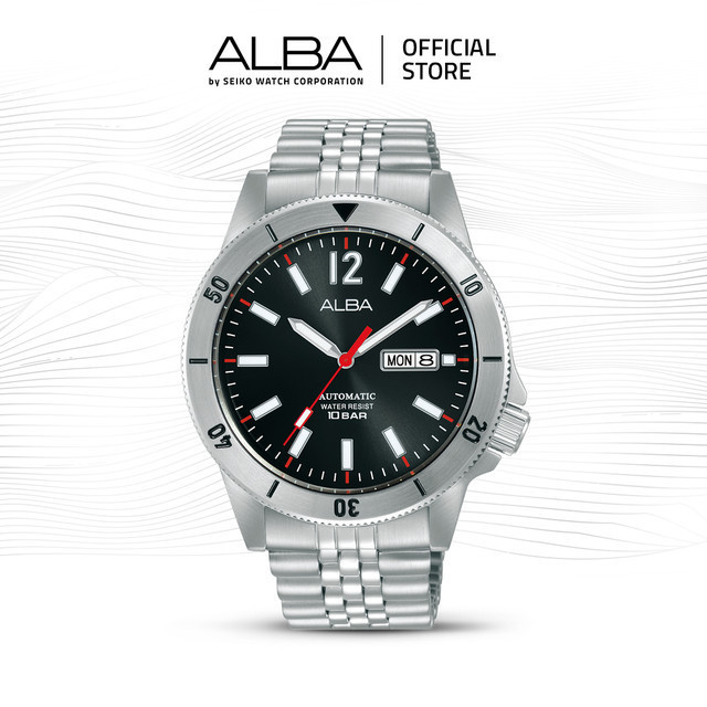 Jual Alba Mechanical Jam Tangan Pria AL4651 / AL4651X1 Automatic Black ...