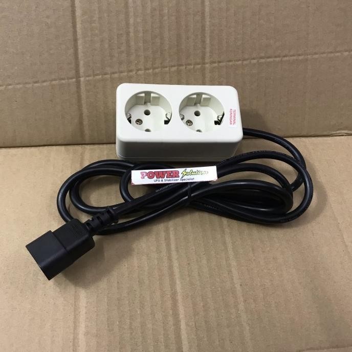 Jual Kabel Power Converter UPS APC C14 to Stopkontak 2 socket | Shopee ...
